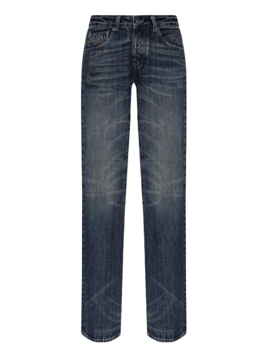 DIESEL® Diesel Straight Leg Jeans with Distressed Wash
